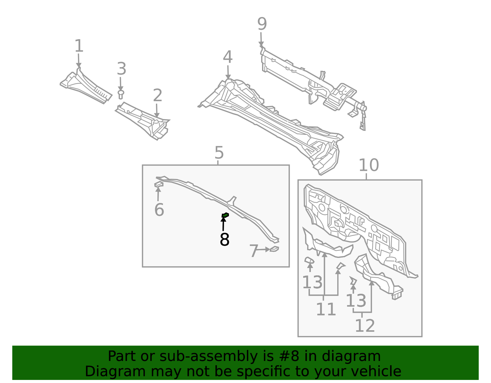 98152-3E000 - Panel Extension Rubber Seal 2003-2006 Kia Sorento | Kia ...