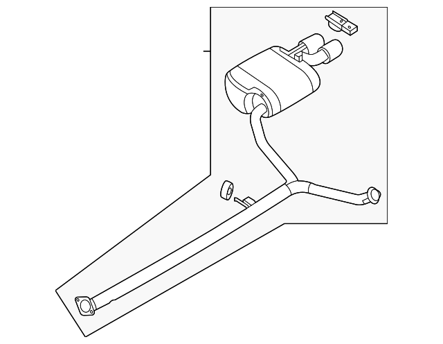 28711-L3900 - Muffler & Pipe 2021-2024 Kia K5 | Kia.Parts Store