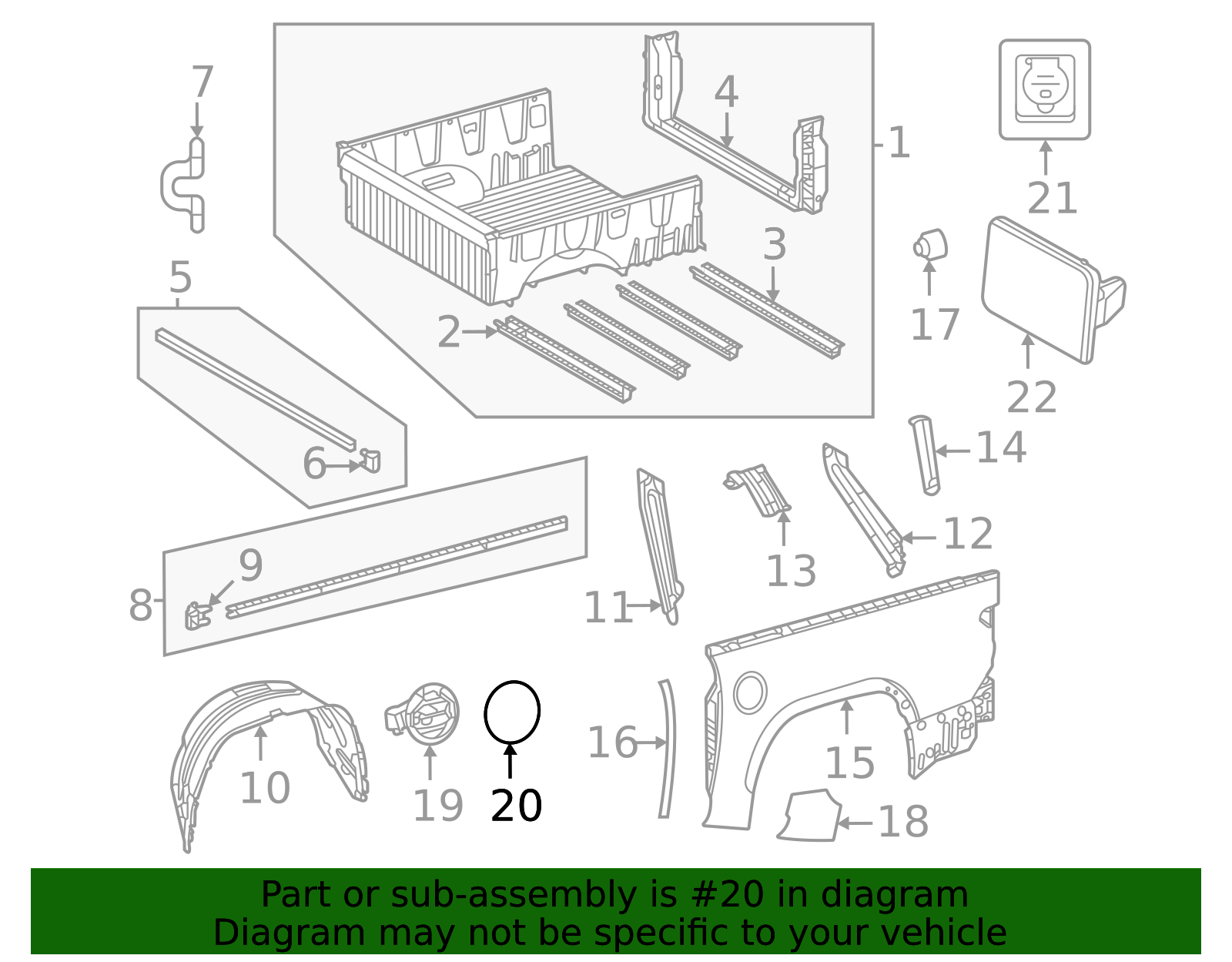 2022-2025 Toyota Tundra Fuel Door 77351-0C140 | MotorMotor