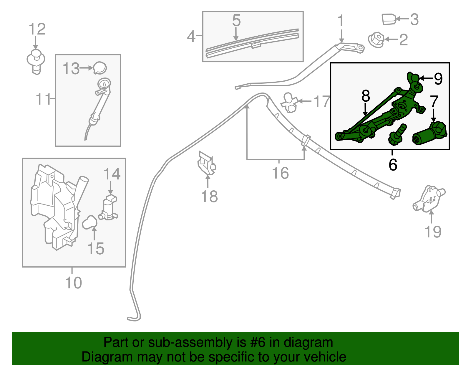 2011-2019 Infiniti Wiper Motor Assembly 288001MA1C | Infiniti of Nashua