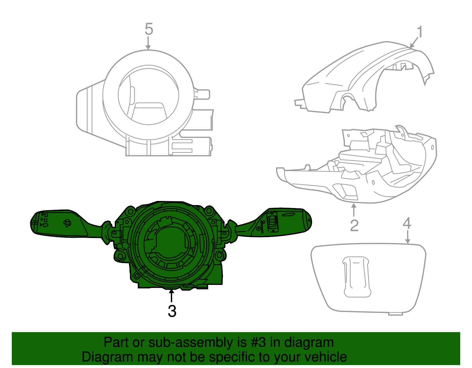2019-2025 BMW | Multi-Function Switch | 61-31-5-A32-043 | BMW OEM Parts ...