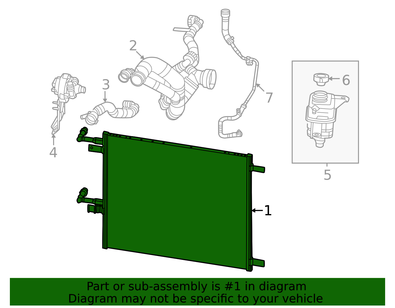 2025 Ram 1500 Engine Cooling Radiator 68564831AB | Mopar Parts Canada