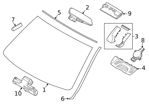 Glass - Windshield for 2021 BMW X2 | Motor City BMW Parts