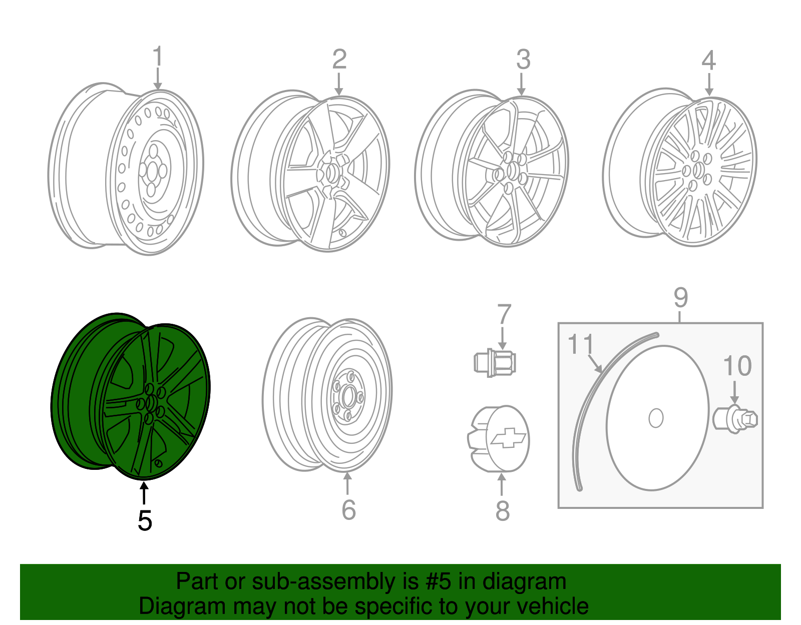 2011-2014 Chevrolet Cruze 18x7.5-Inch Aluminum Wheel - 5-Spoke - Blade ...