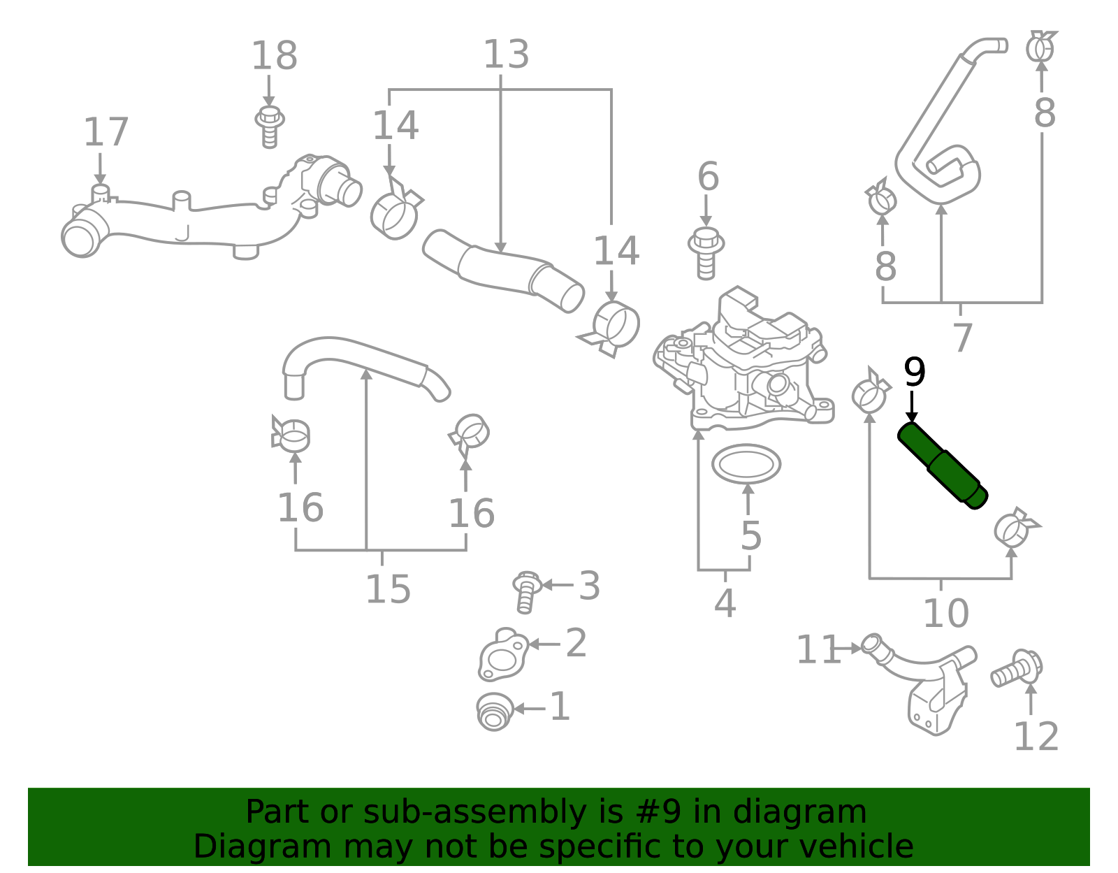 2019-2025 Subaru Connector Hose 99083AA470 | OEM Parts Online