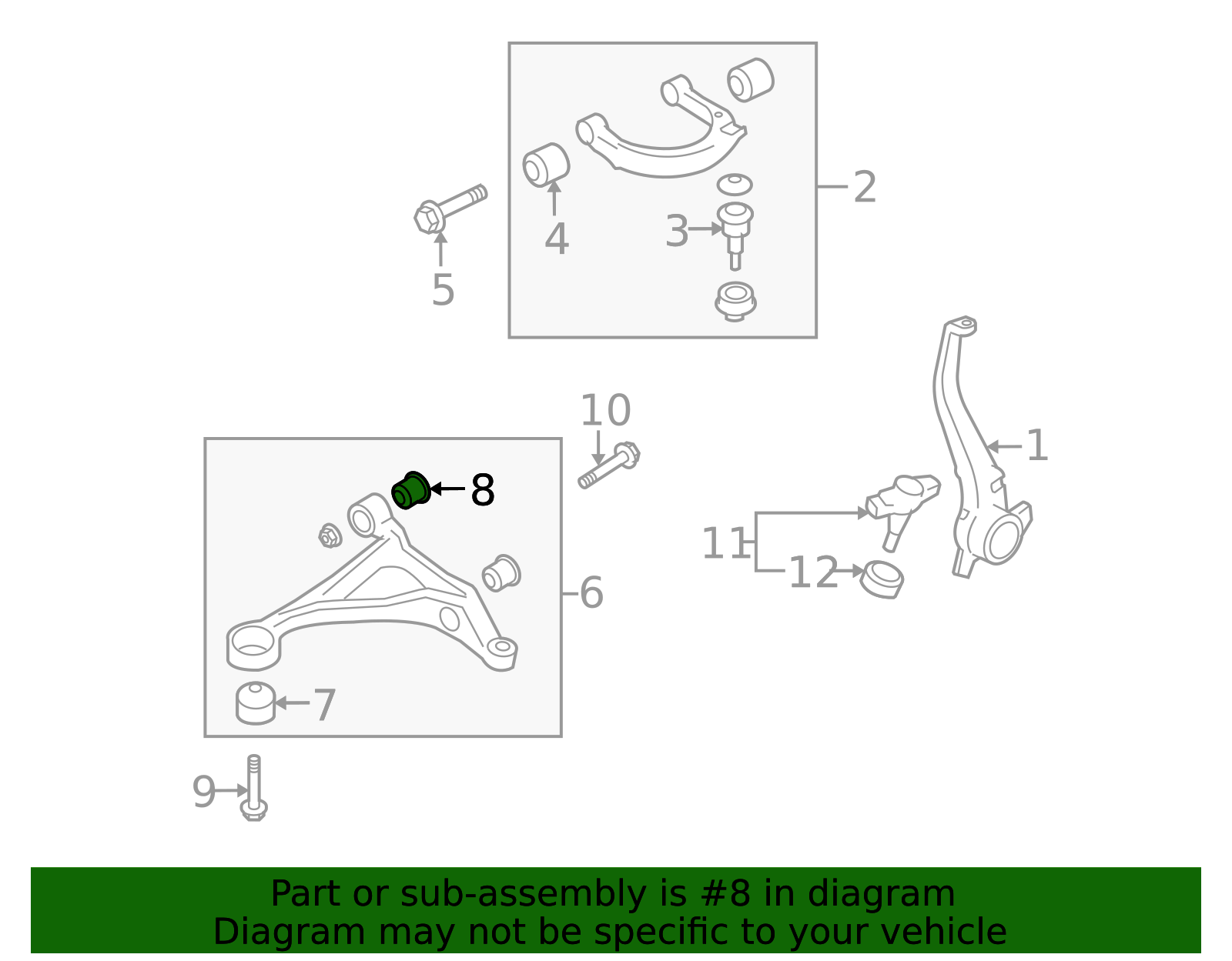 2006-2011 Hyundai Lower Control Arm Rear Bushing 54551-3L000 | OEM ...