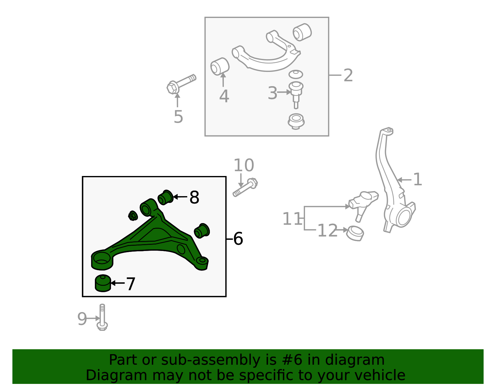 Genuine Lower Control Arm for 2006-2011 Hyundai Azera | Part# 54500 ...