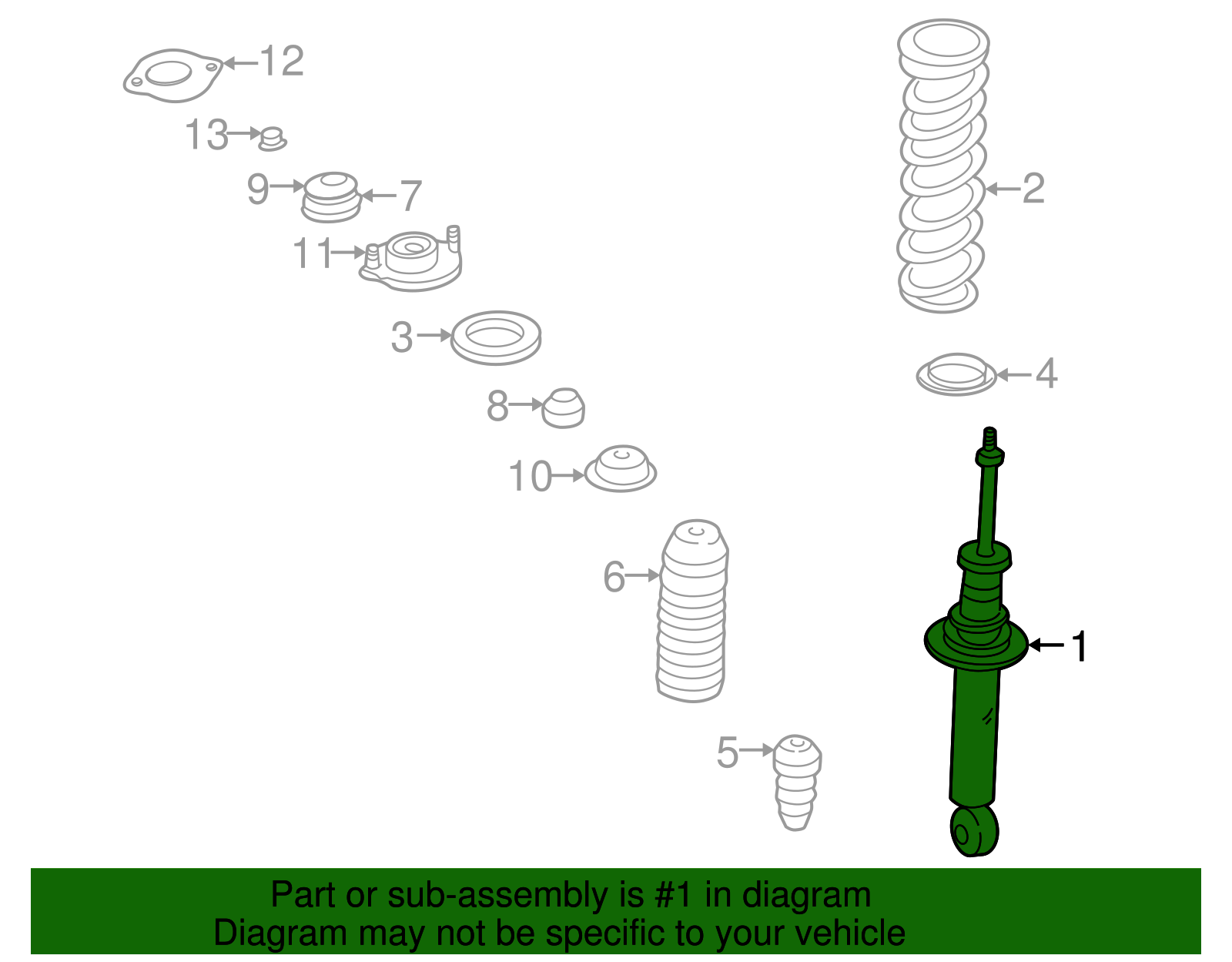 2004-2005 Mazda Miata Strut NE45-34-700A | Mazda Parts Deals