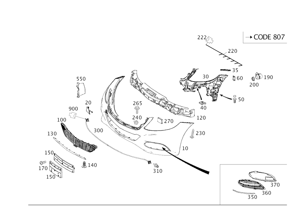 222-885-00-21 - Mounting Rail | Buy Mercedes Parts Now