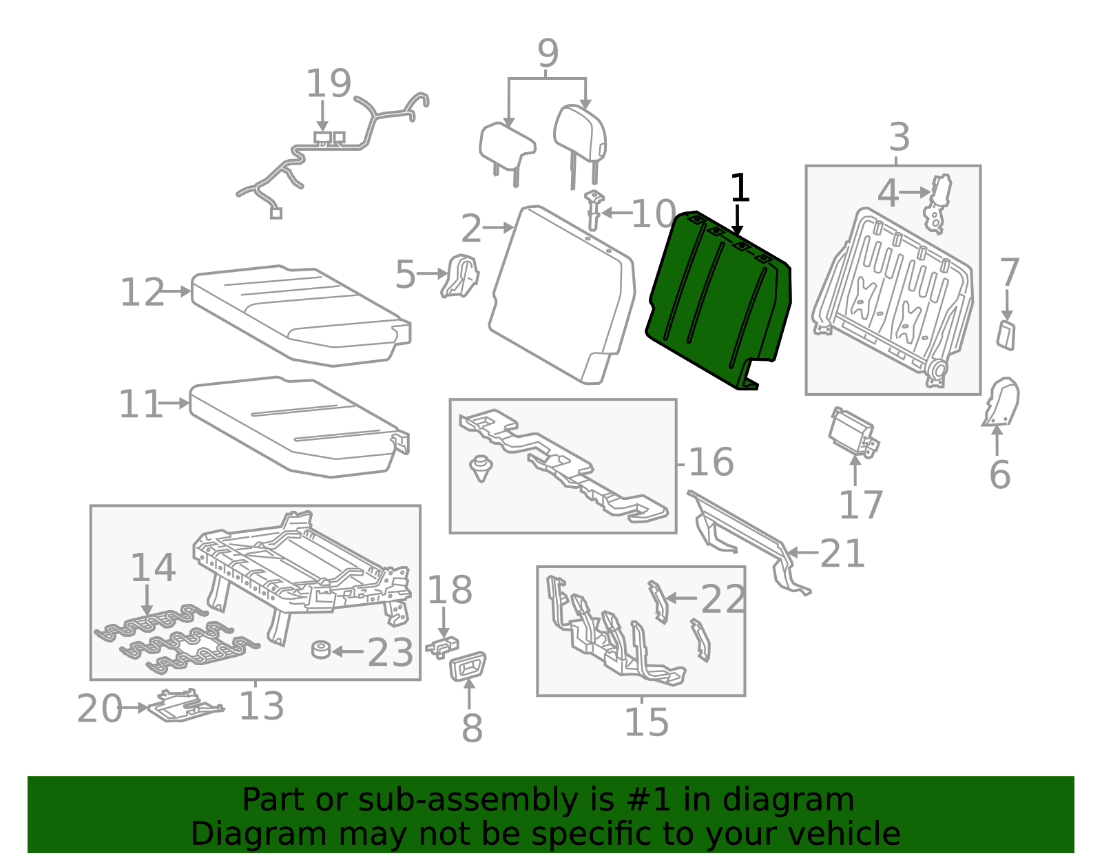 79285-08040 - High-Quality Seat Back Cushion for 2011-2020 Toyota ...