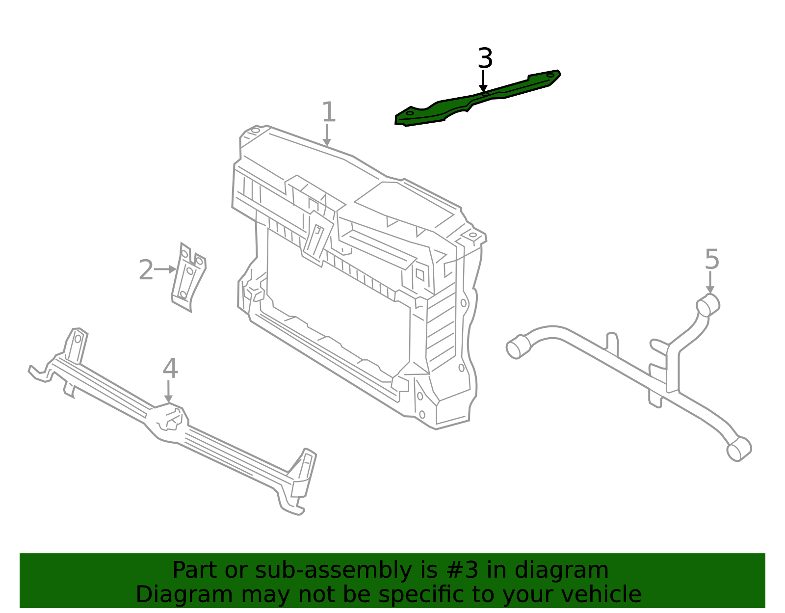 5C6-805-931 - Cross Bar 2011-2018 Volkswagen Jetta | VW Direct Parts