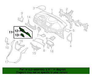 Hyundai - 84750-3YAA0-VYF - Knee Bolster - 2014-2016 Hyundai | OEM ...