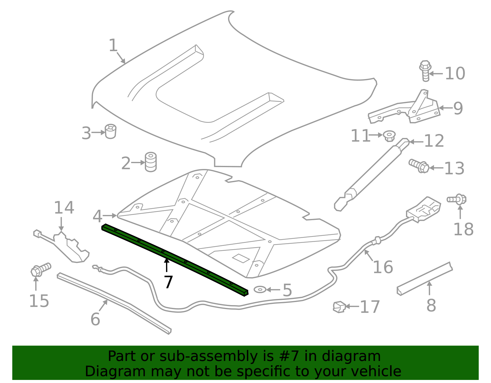 2016-2019 Nissan Seal Strip 65820-EZ70A | Nissan Parts Central