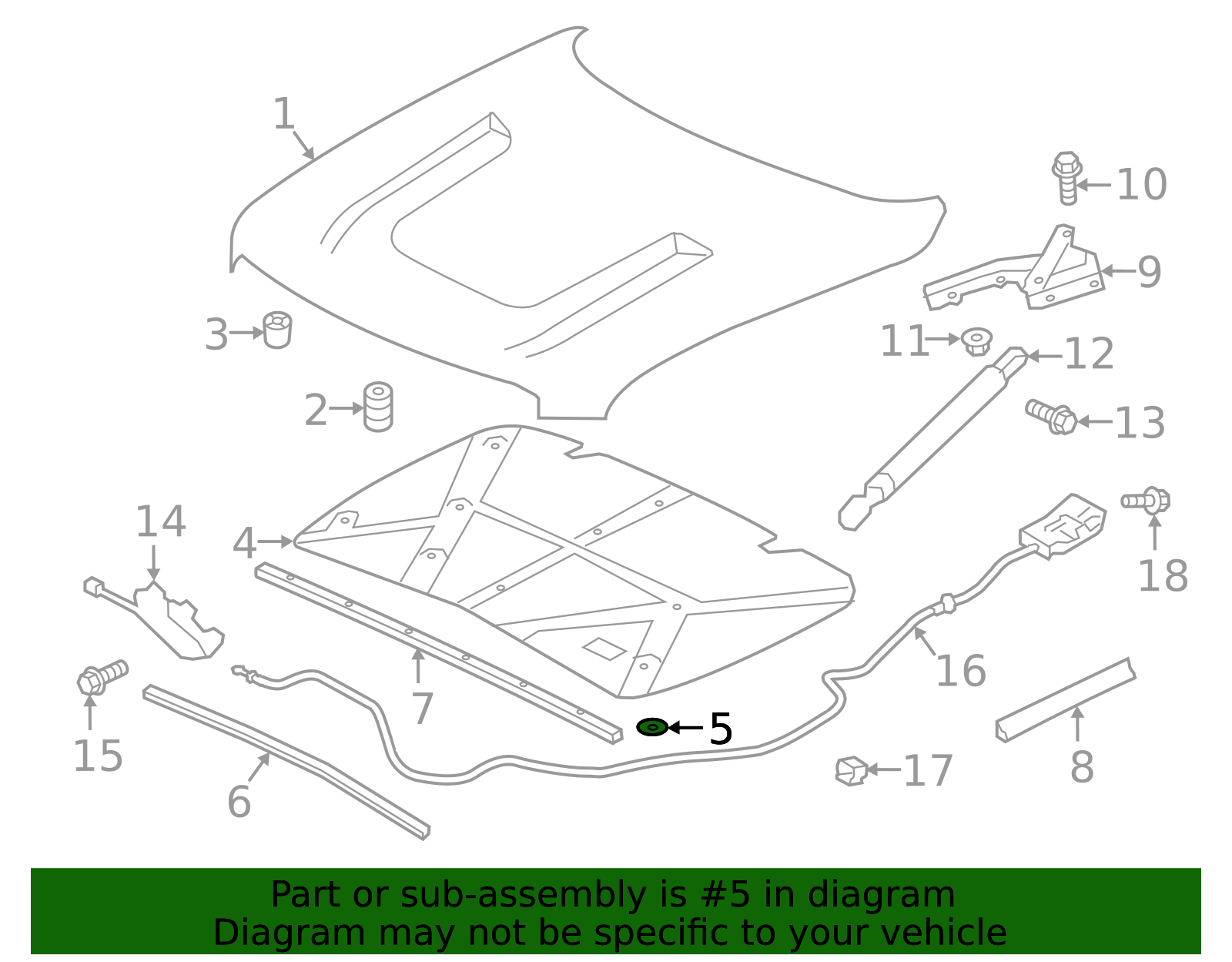 F5846-30F00 - Hood Insulation Pad Clip | Official Nissan Parts Store