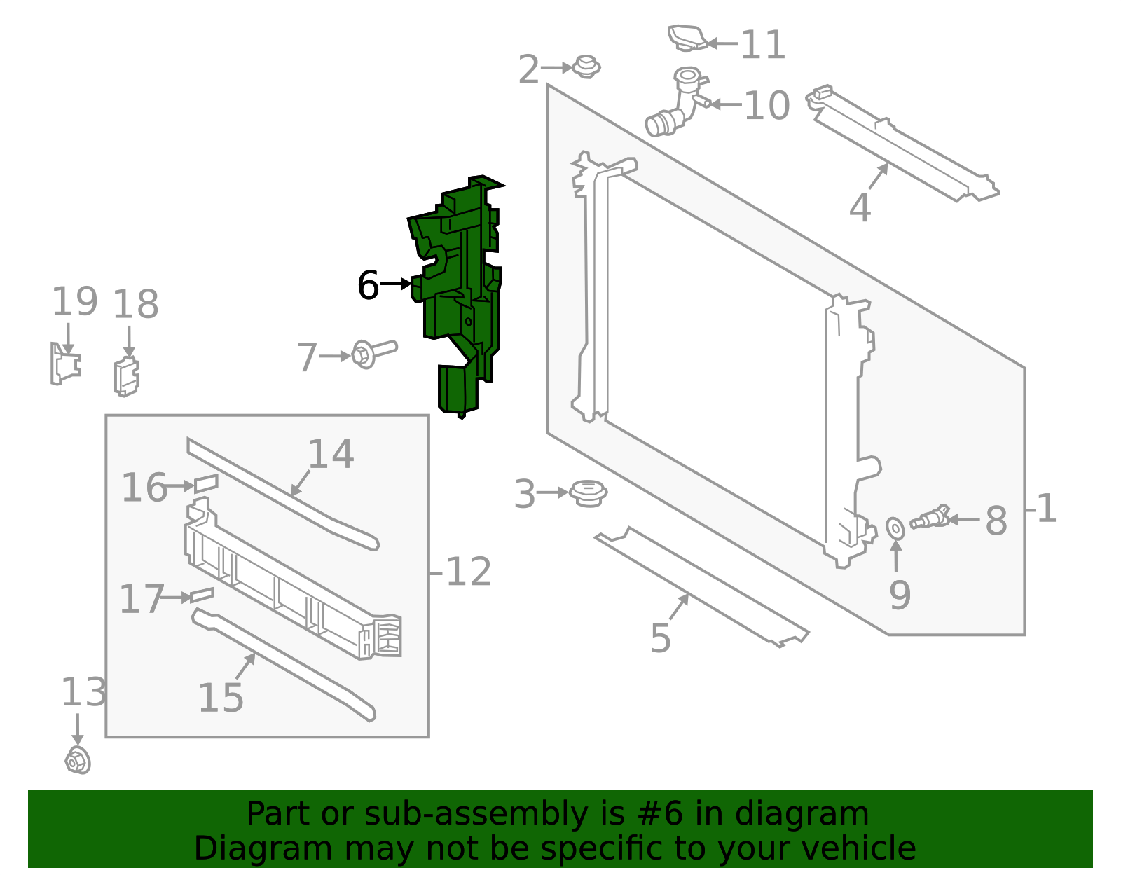 16595-F0220 - High-Quality Radiator Support Baffle for AutoNation Parts