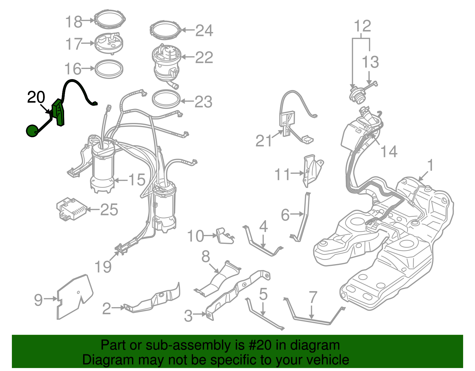 2007-2015 Audi Q7 Fuel Gauge Sending Unit 7L8-919-673-A | Audi USA Parts