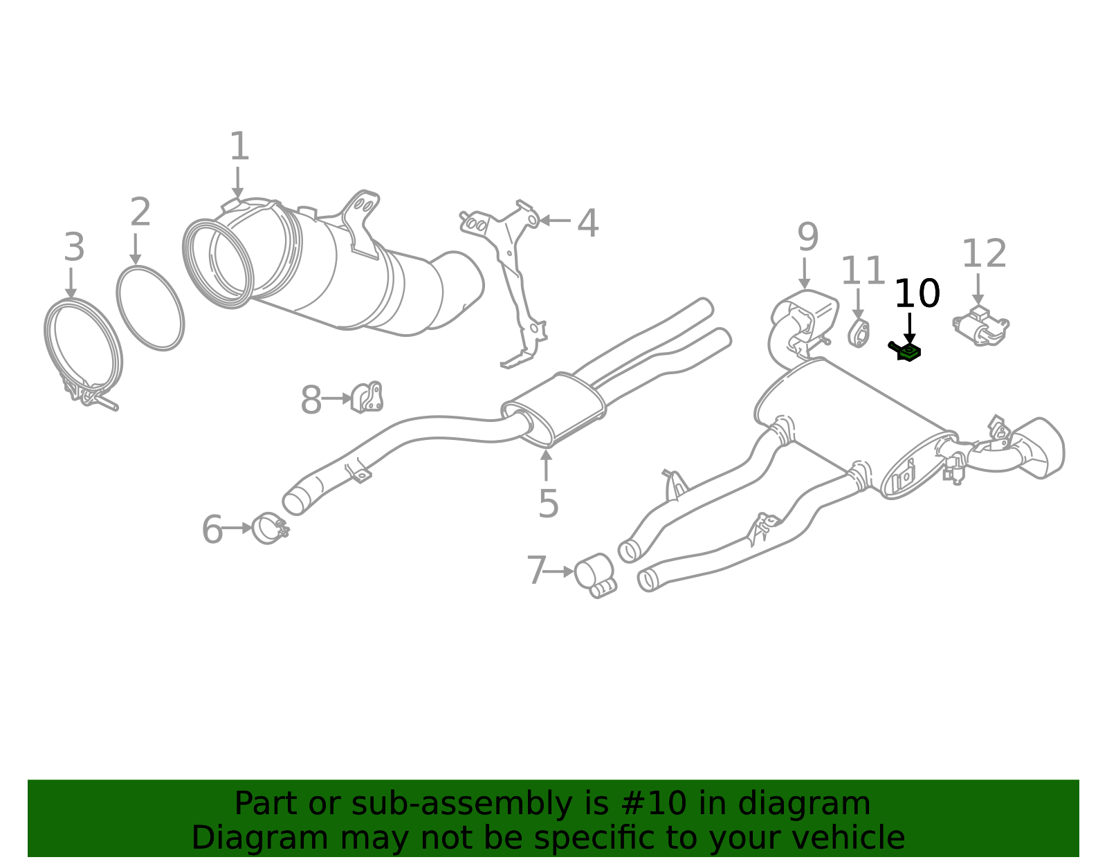 18-30-8-593-695 - 2018-2024 BMW - Center Muffler Mount | Buy BMW Parts Now