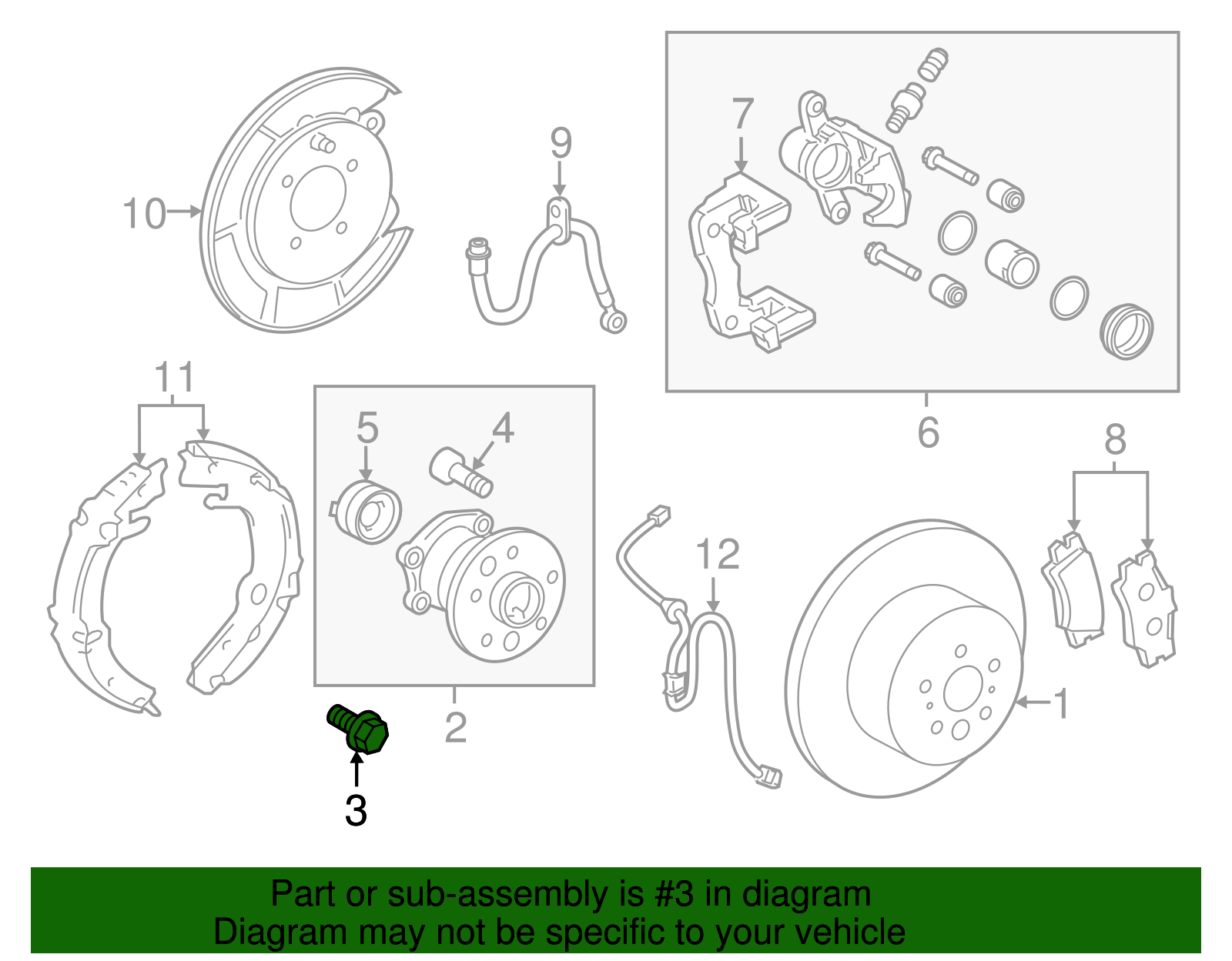 90105-A0033 - Mount Bolt 2004-2017 Toyota | Group 1 Auto Parts