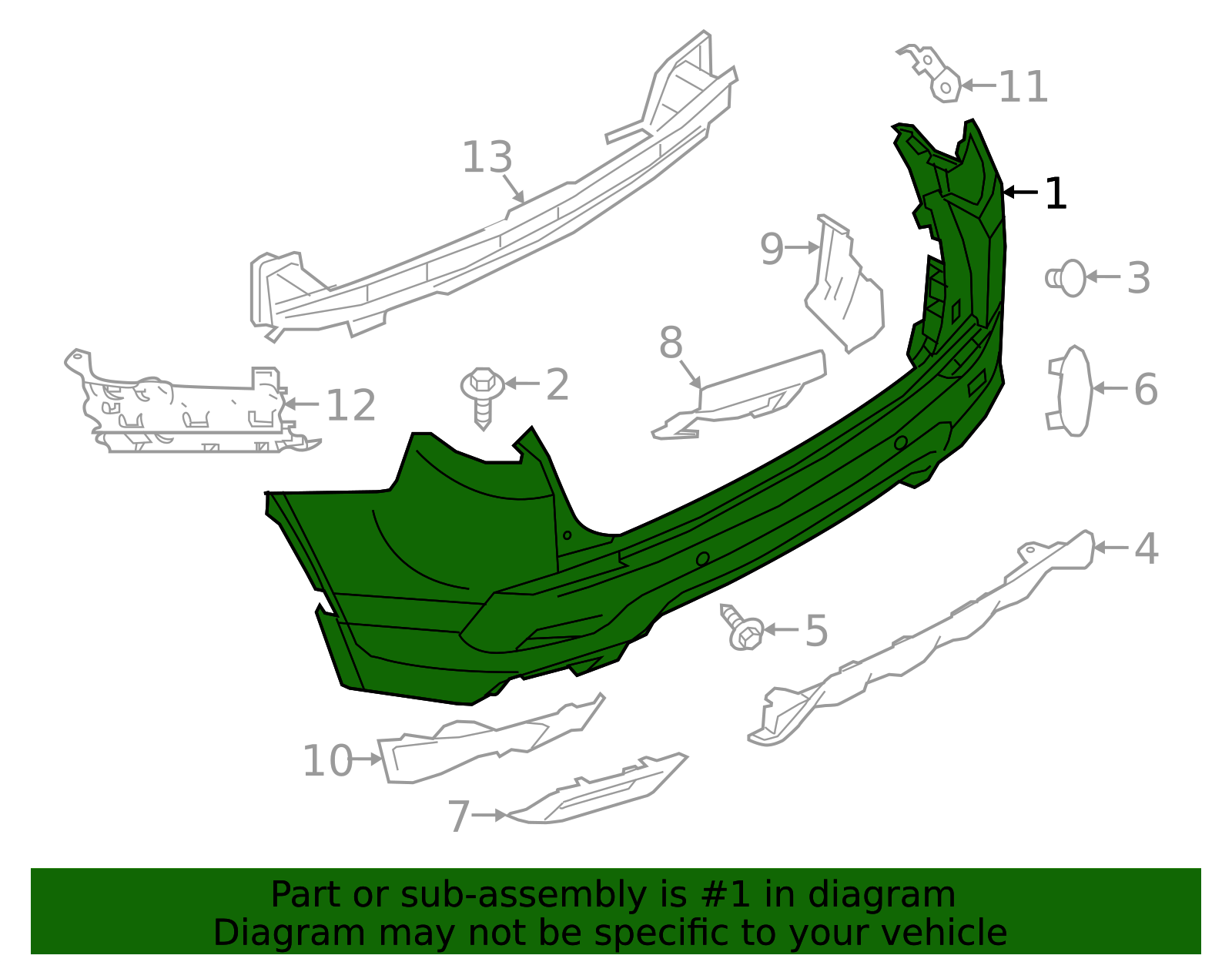 Genuine OEM Bumper Cover Part# LR122957 Fits 2016-2019 Land Rover ...