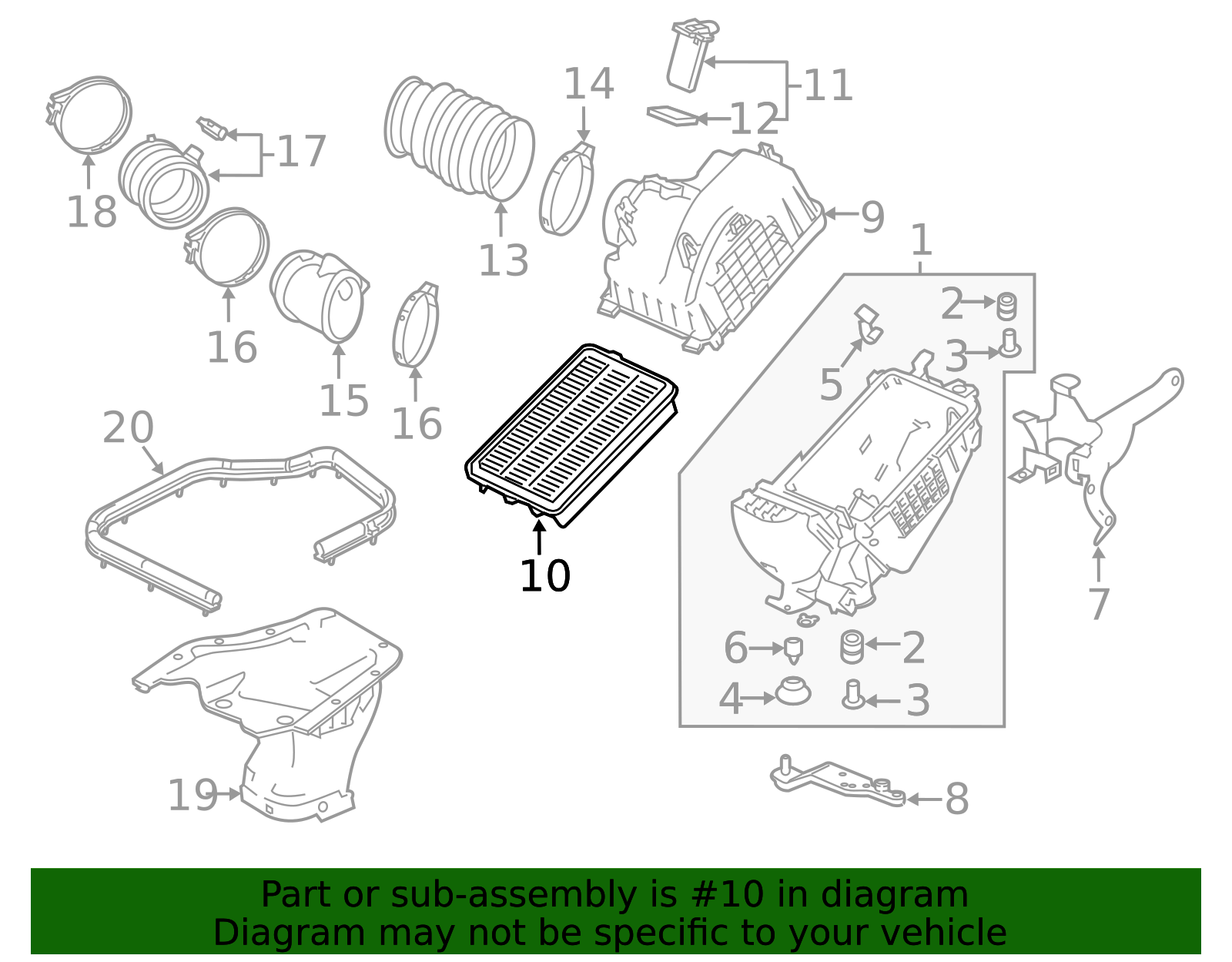 17220-5BF-A00 - Air Filter 2017-2021 Honda Civic | Honda Parts Online