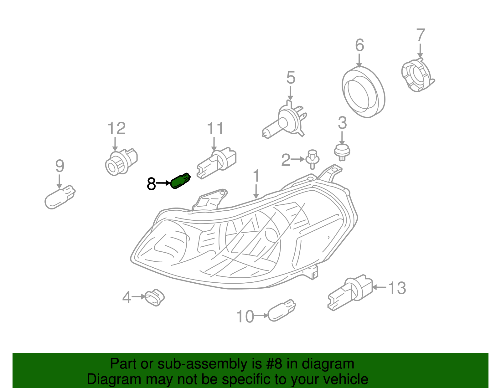 2003-2013 Suzuki 2003-2013 Suzuki - Bulb 09471-12216 | World OEM Parts ...