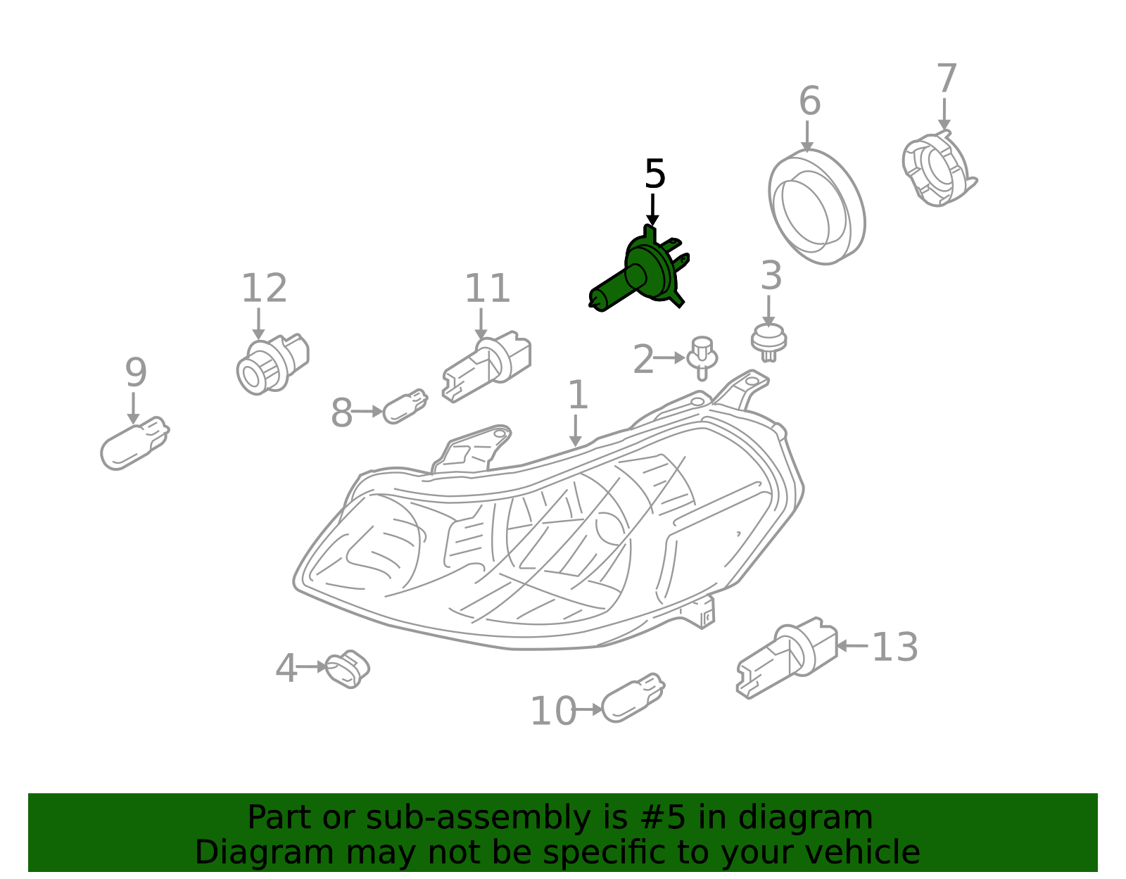 1998-2013 Suzuki - Headlamp Bulb 09471-12193 | Suzuki Subaru Parts