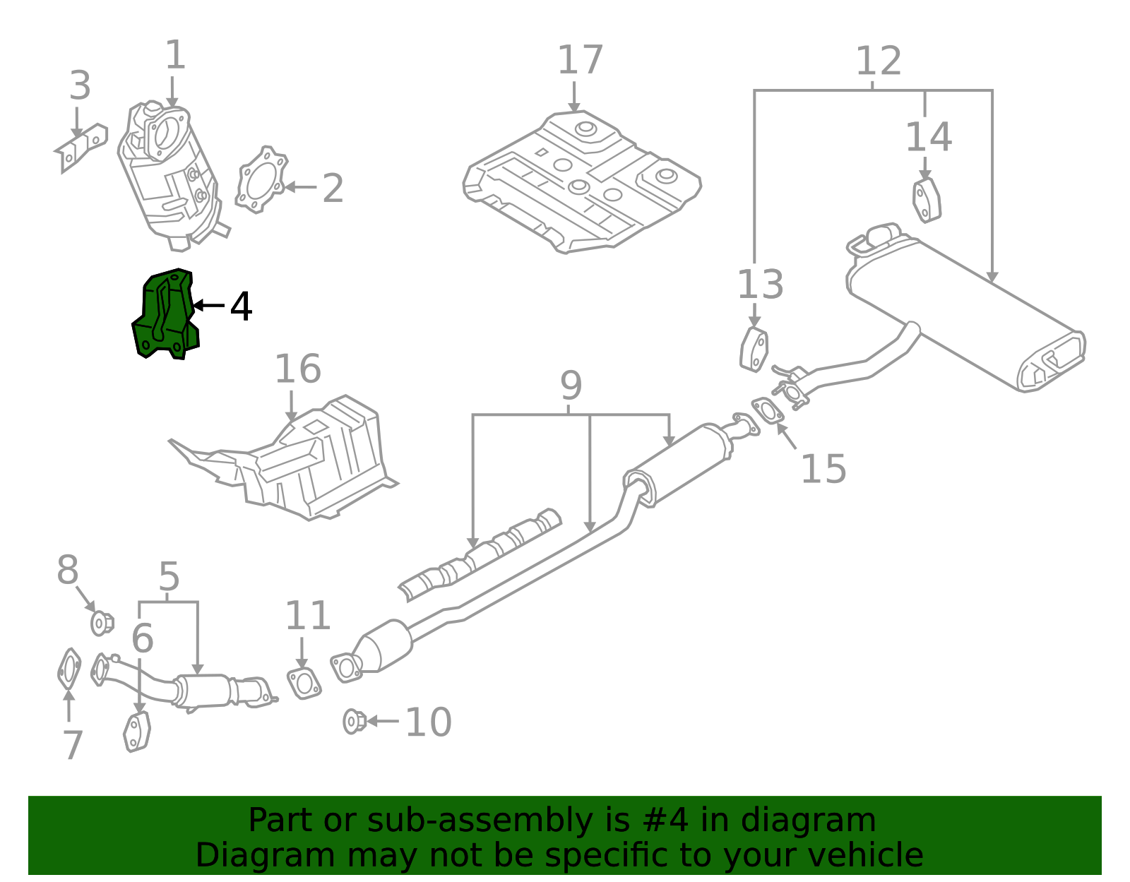 2018-2021 Hyundai Kona Catalytic Converter Bracket 28527-2B800 | MotorMotor