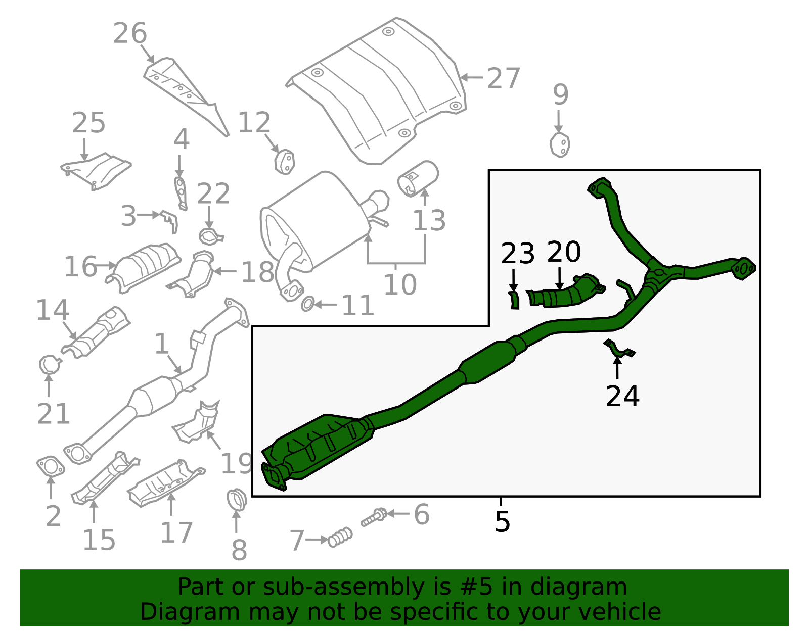 2019-2025 Subaru Ascent Exhaust Pipe Assembly R 44200XC00E | OEM Parts ...