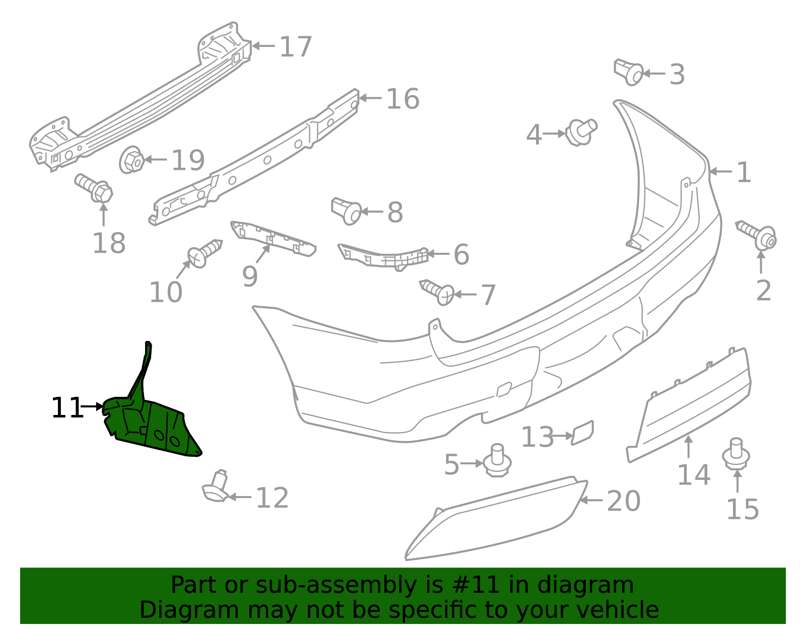 2019-2025 Subaru Ascent Side Shield 57731XC06A | Subaru Parts Guys