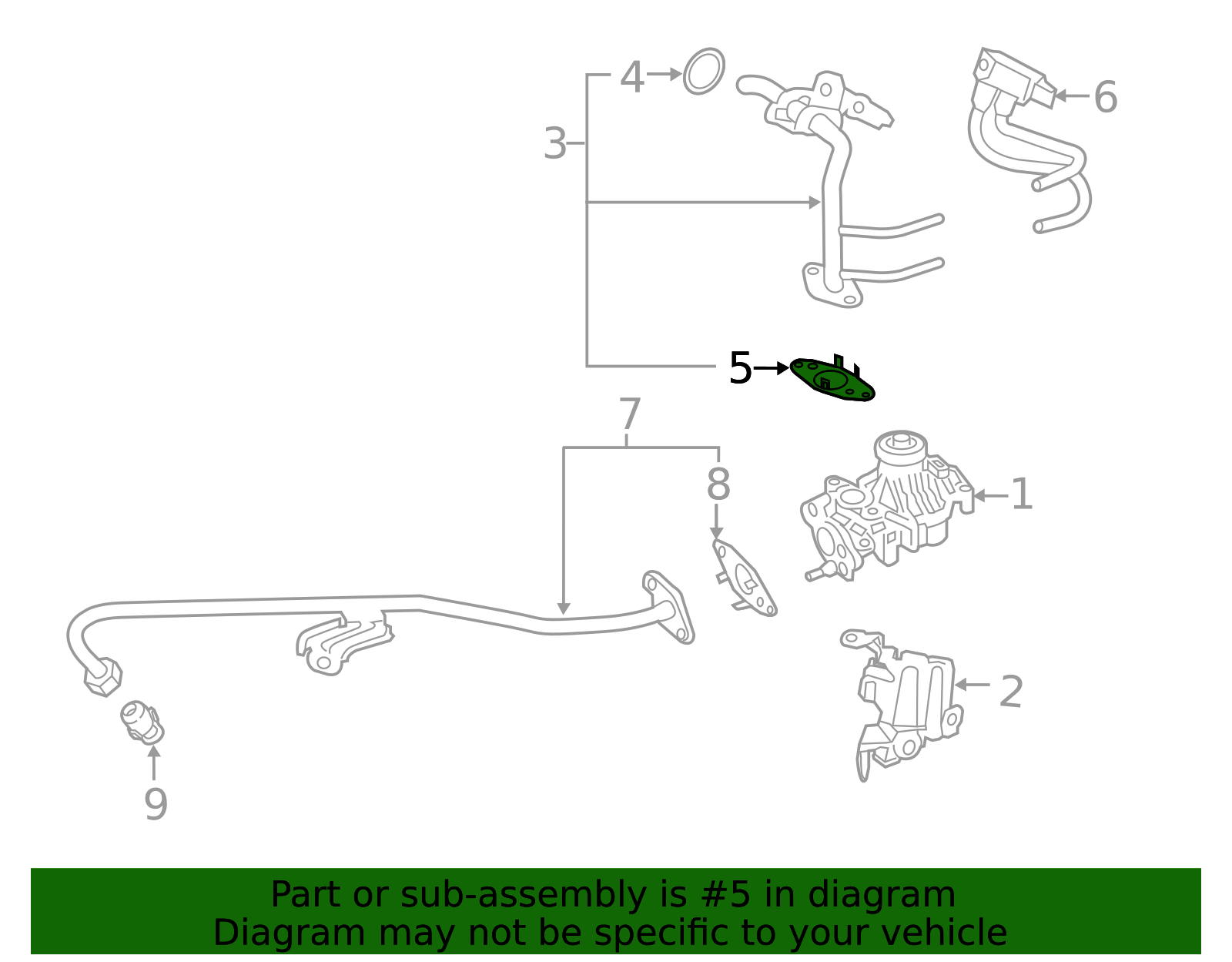 2018-2025 Ford Exhaust Gas Re-Circulation (Egr) Valve Gasket JL3Z-9E464 ...