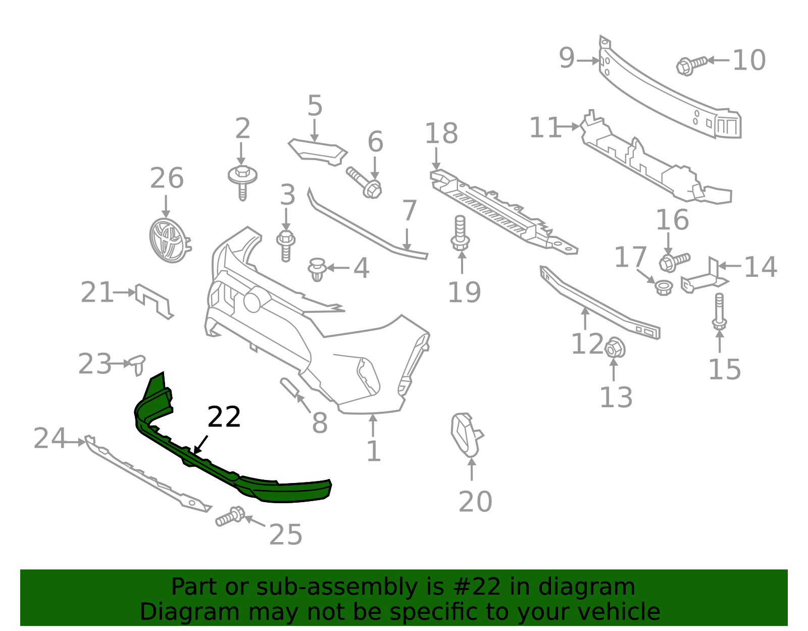 52411-0R130 - Bumper Guard 2019-2025 Toyota RAV4 | Longo Toyota Parts