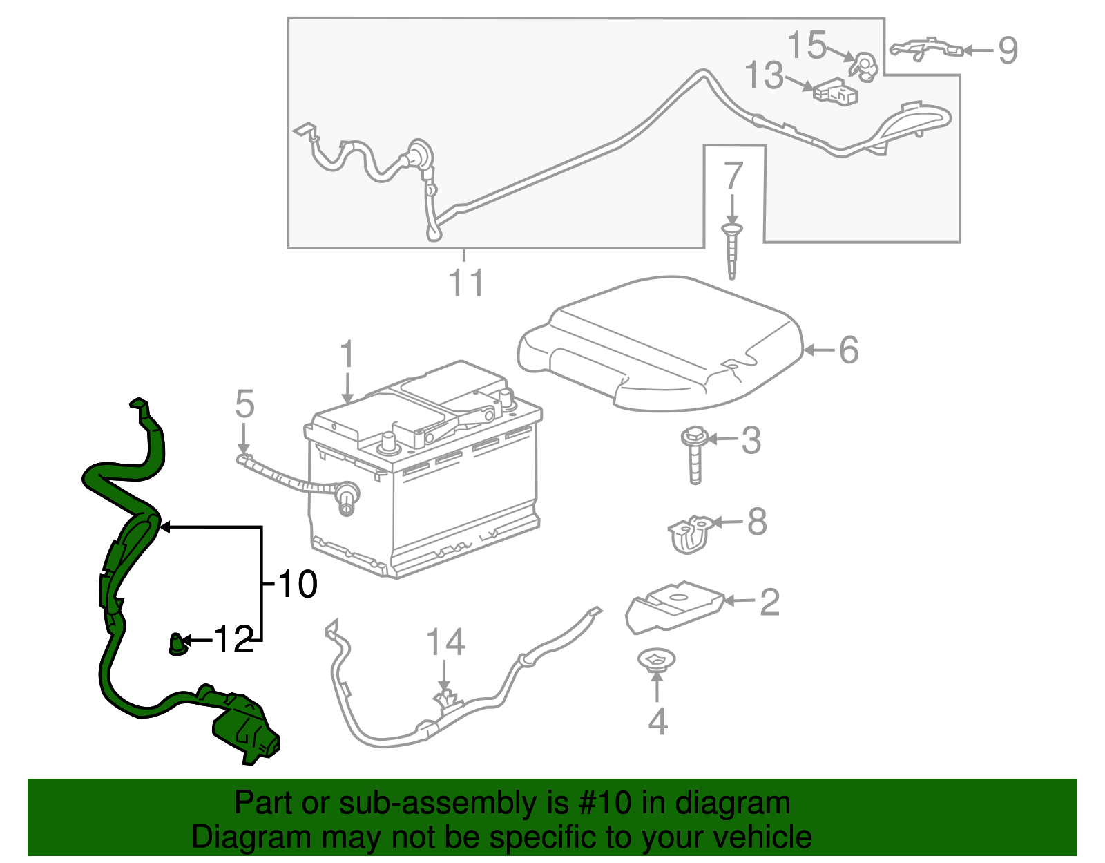 2007-2008 GM Positive Battery Junction Block Cable 25854801 | Capital ...