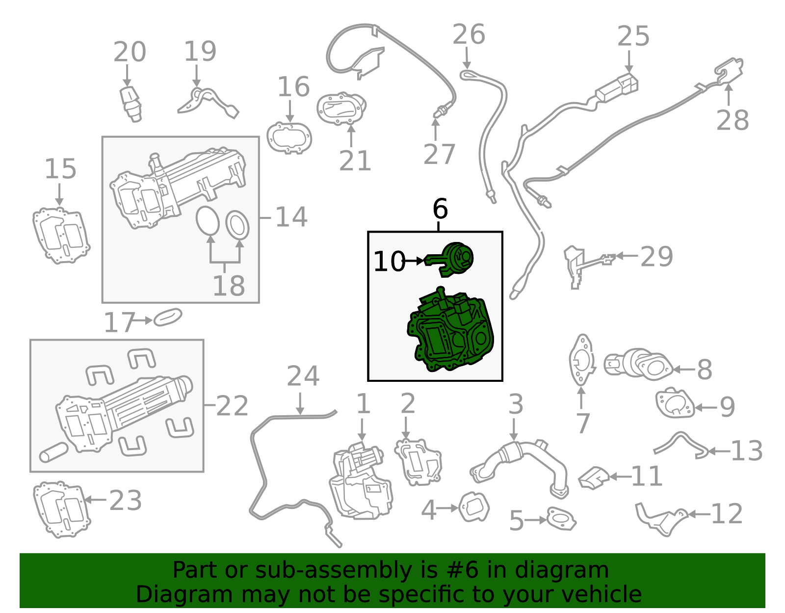 2017-2025 Ford Exhaust Gas Re-Circulation (Egr) Vacuum Delay Valve HC3Z ...