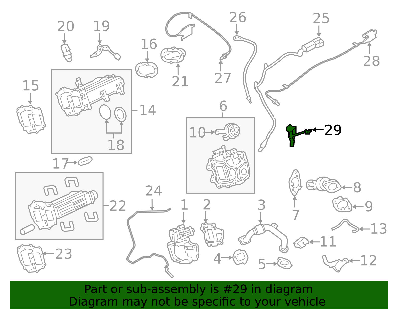 2017-2019 Ford Motorcraft™ Exhaust Gas Differential Pressure Sensor ...