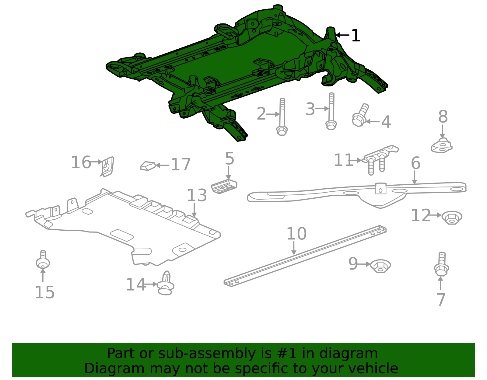 2020-2025 Cadillac CT4 Drivetrain and Front Suspension Cradle 84779049 ...
