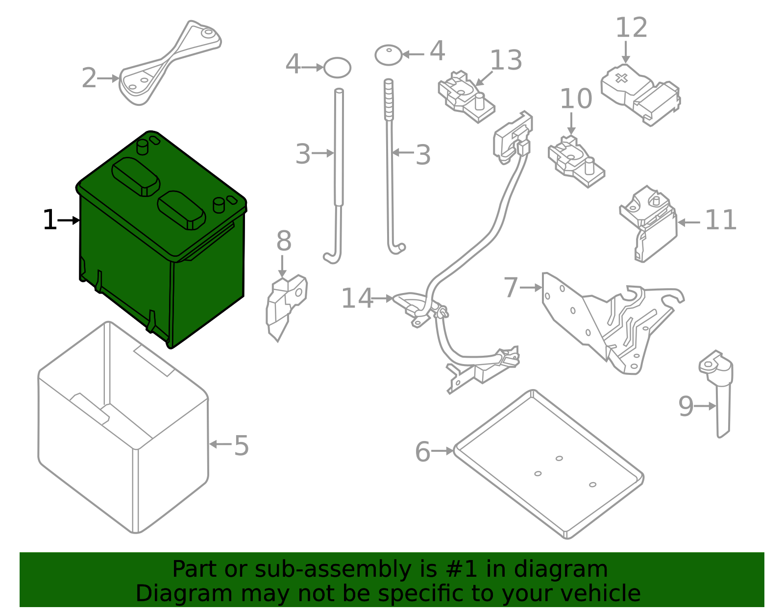 24410-ET00B - Vehicle Battery 2011-2021 Nissan | Official Nissan Parts ...