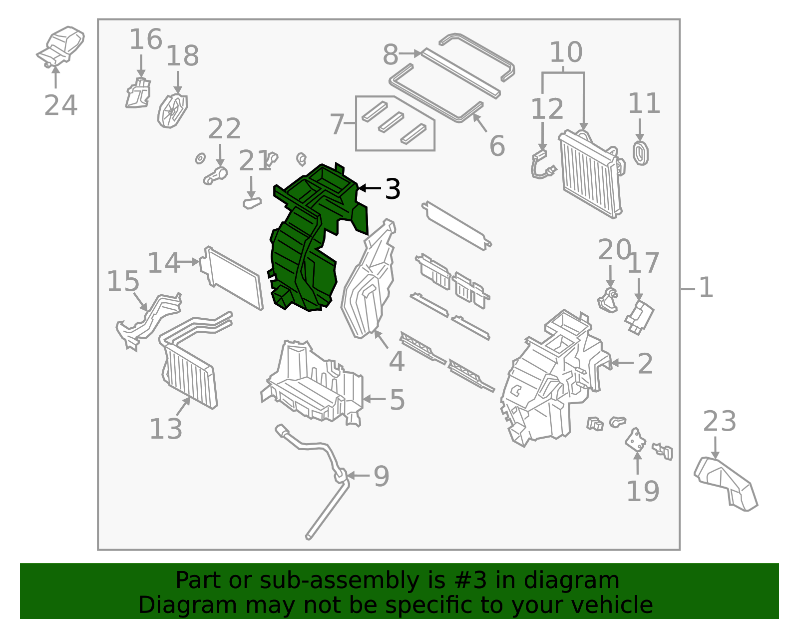 97134-K0010 - HVAC Unit Case 2020-2025 Kia Soul | Kia.Parts Store