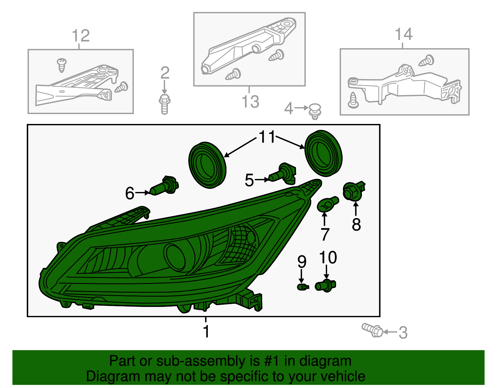 2016-2017 Honda Accord Headlamp Assembly 33150-T2A-A82 | Honda Factory ...