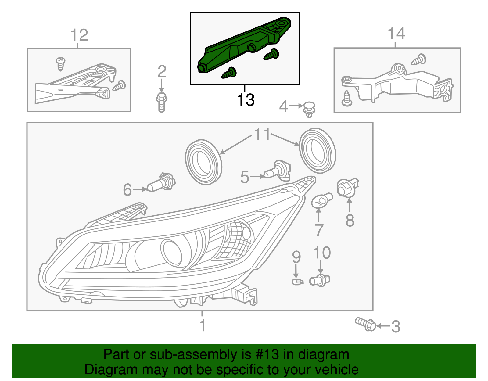 06150-T2A-A11 - Repair Bracket 2013-2015 Honda Accord | Honda Parts Online