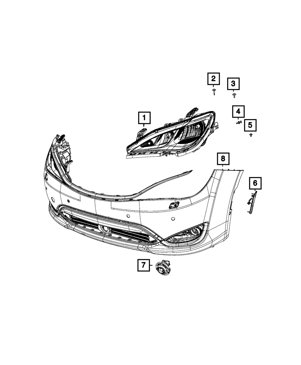 68425774AA - Front Fog Lamp, Left Or Right 2015-2022 Mopar | The ...