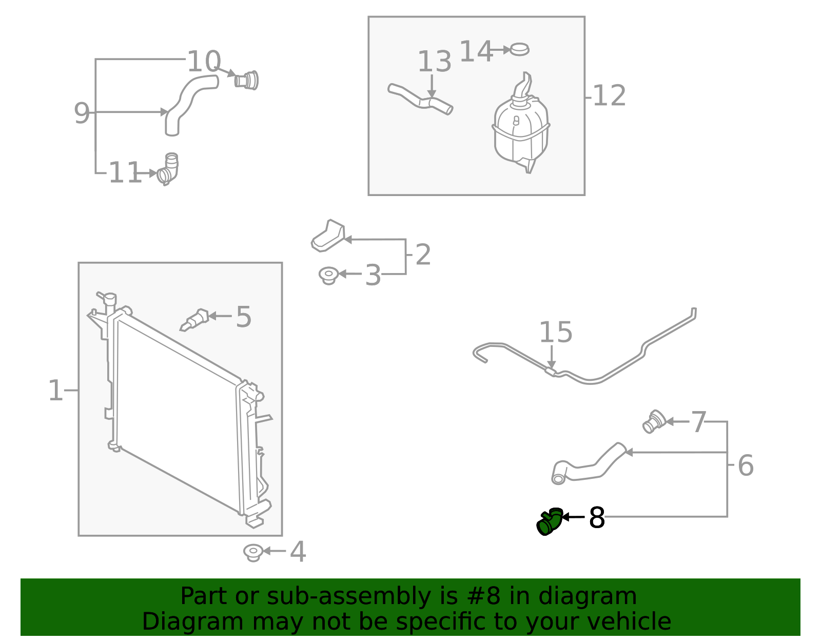 Hyundai - 25485-L1040 - Radiator Coolant Hose Adapter - 2021-2025 ...