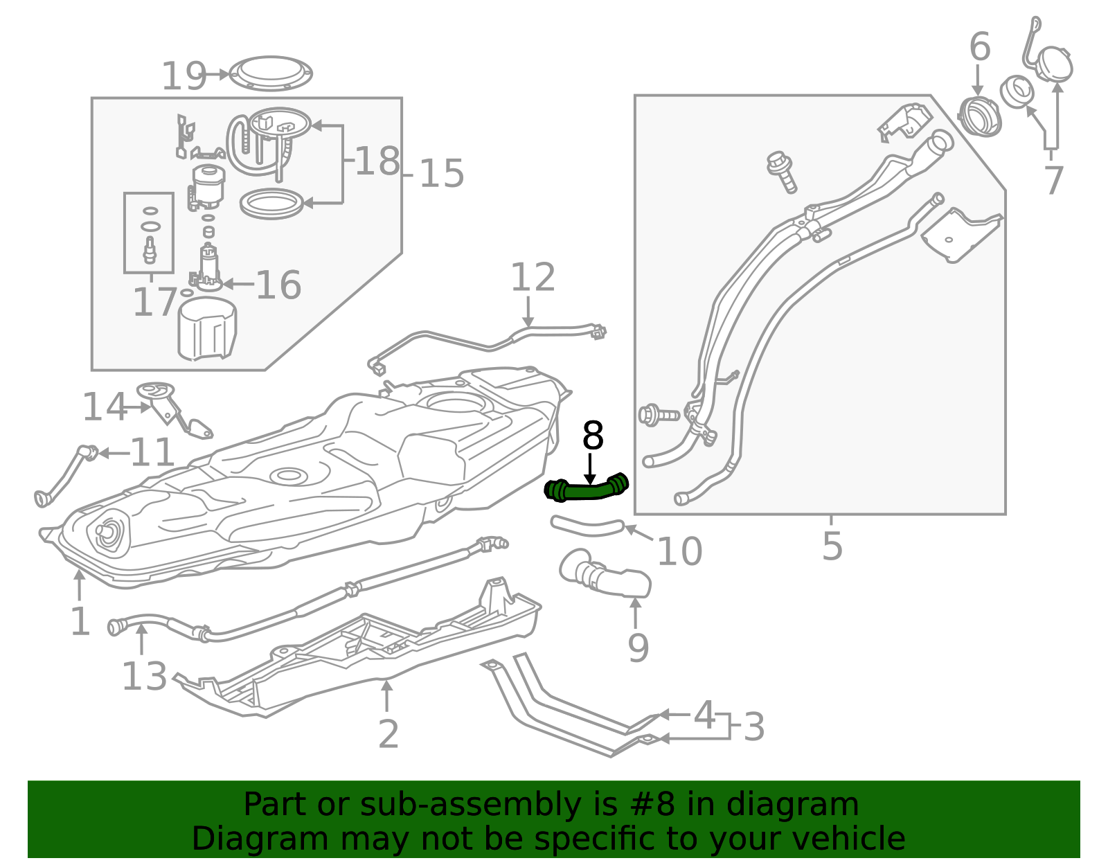 Genuine Official Toyota Connector Hose part# 77213-0R030 for 2013-2018 ...