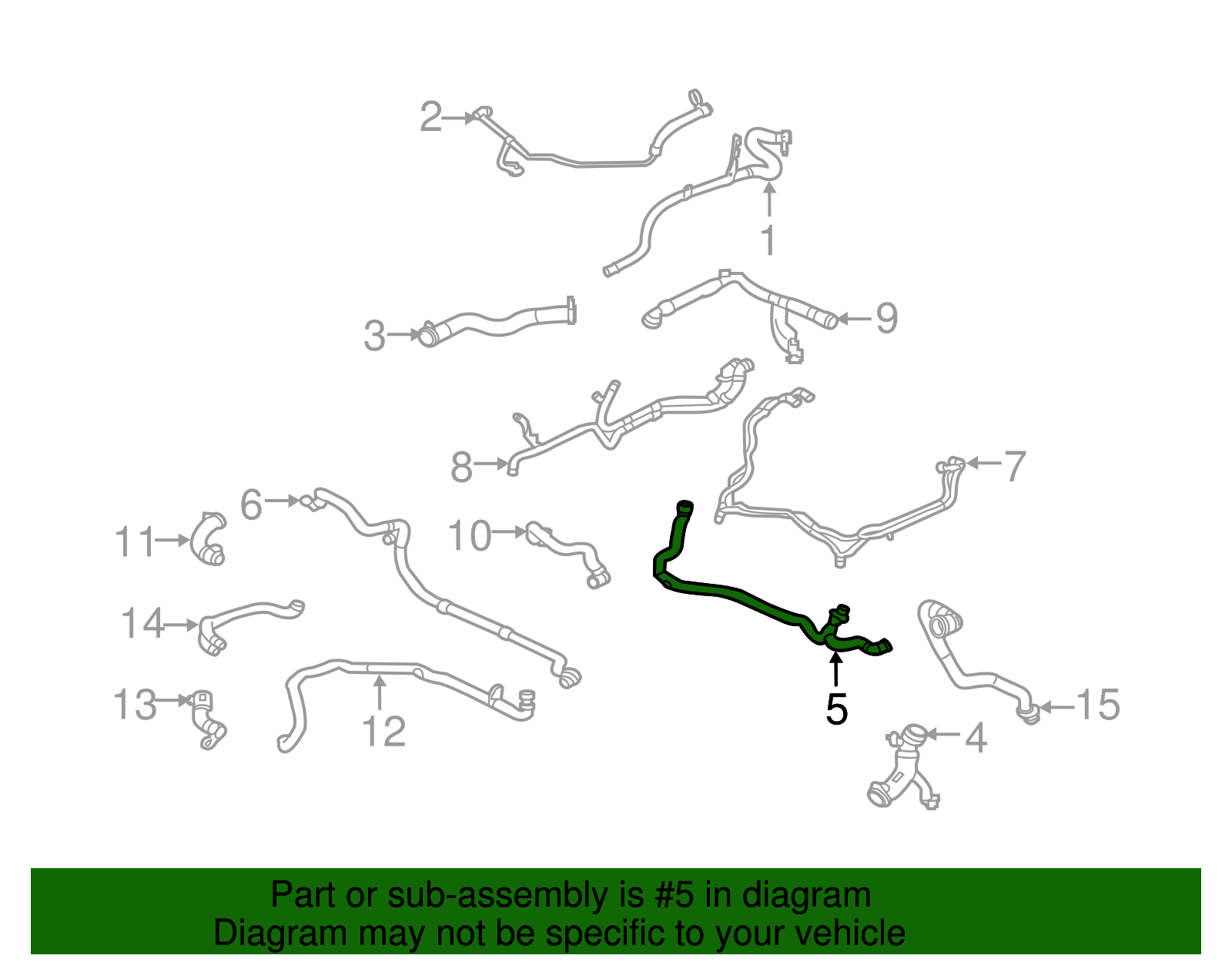 2010-2019 Jaguar Water Hose C2D6007 | JaguarParts.com
