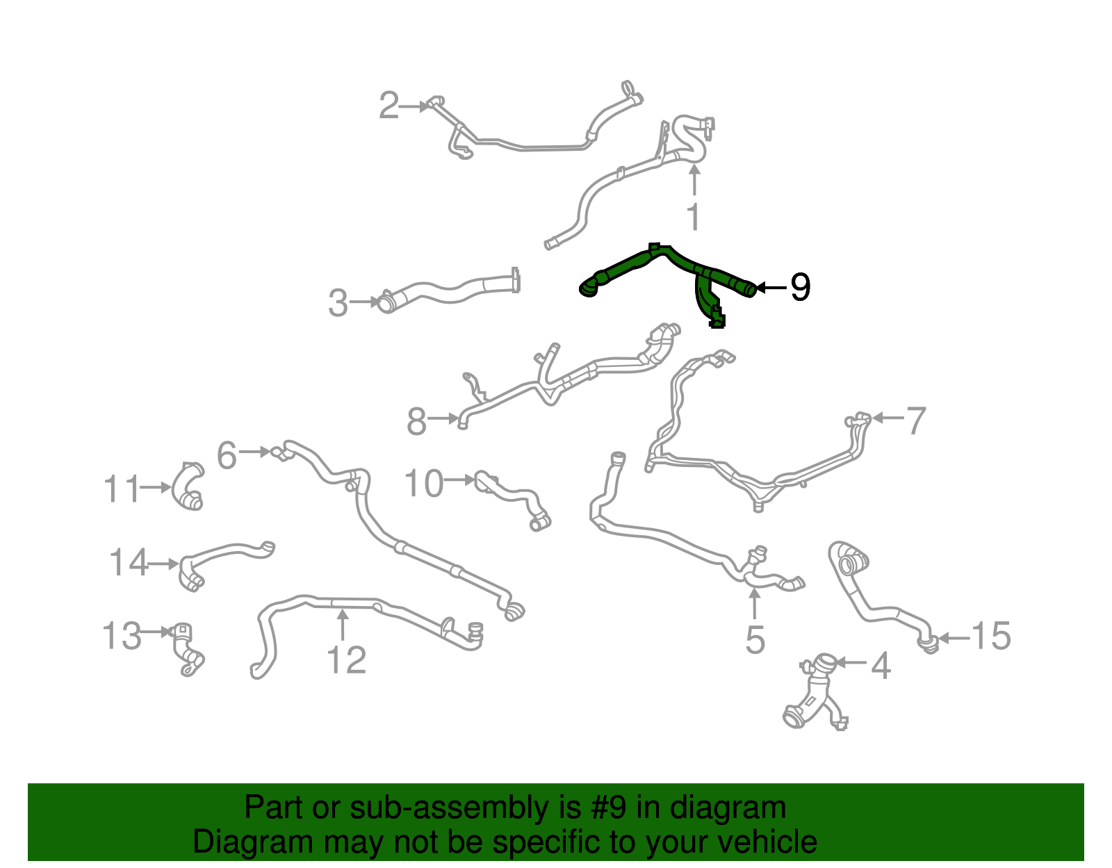 2010-2019 Jaguar Inlet Hose C2D5710 | Jaguar Annapolis Parts