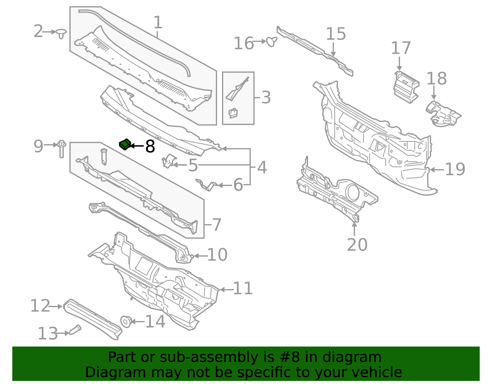 Genuine OEM Ford Part - Cowl Cover Clip W716266-S307 | Genuine OEM Ford ...