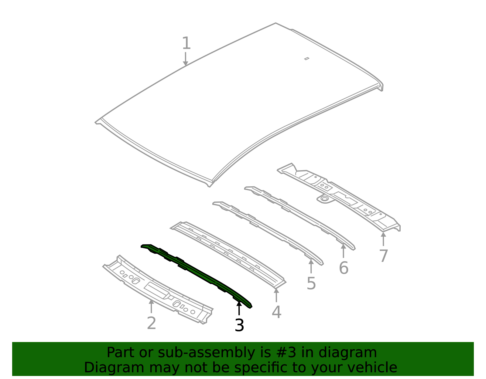 67134-1R000 - High-Quality Roof Bow for 2012-2017 Hyundai Accent ...
