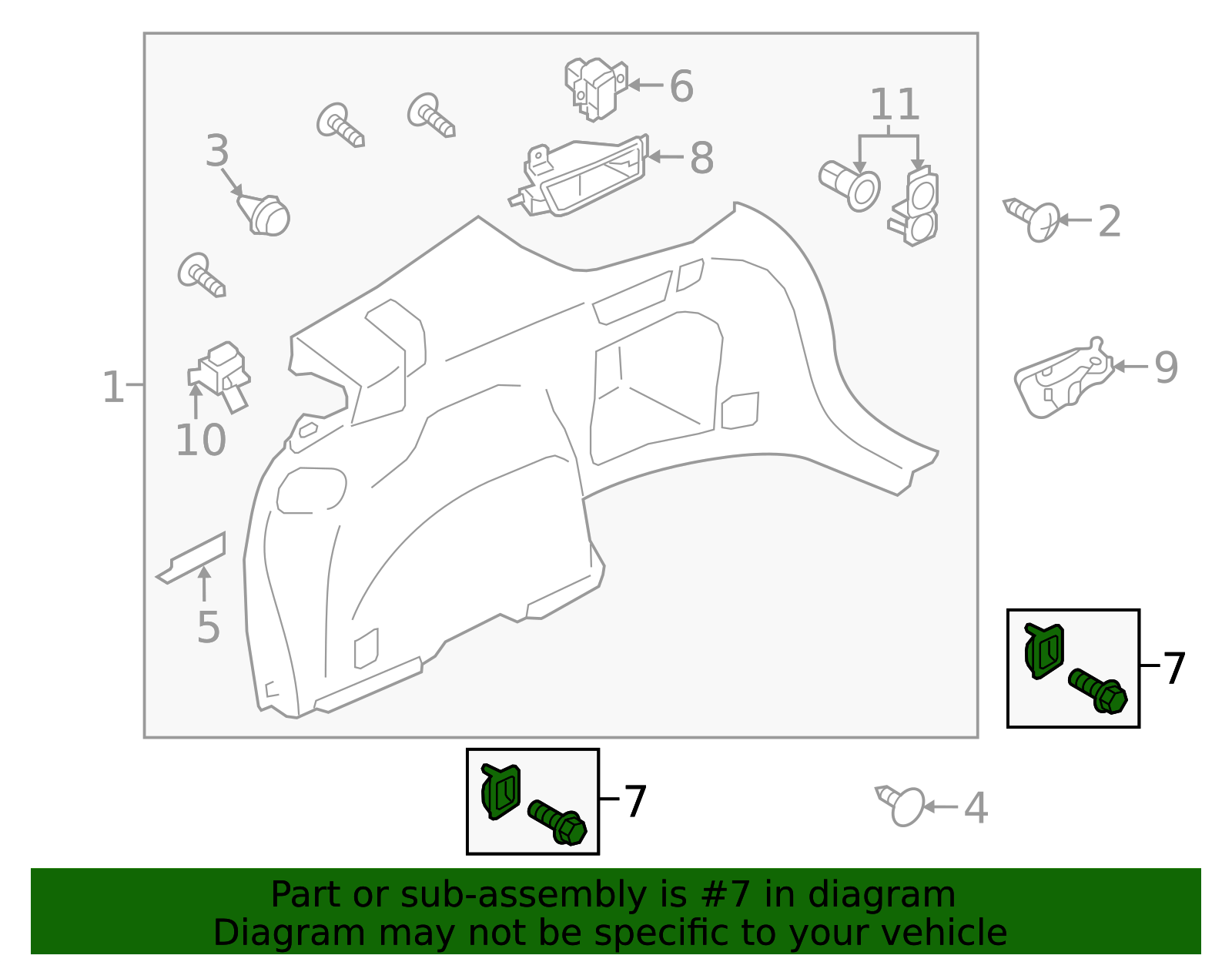 2015-2025 Subaru Hook 94072AL01AVH | Subaru Parts Store
