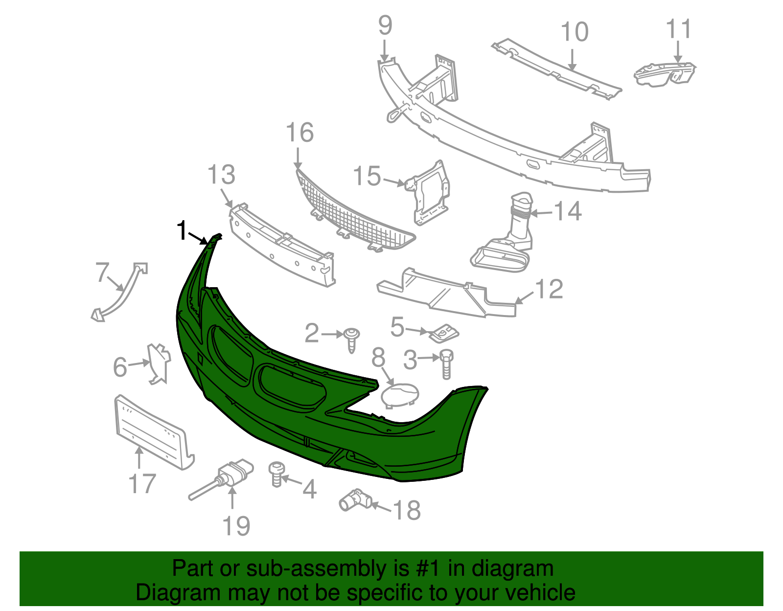 BMW OEM Bumper Cover Part# 51-11-7-841-155 | Advantage BMW Parts