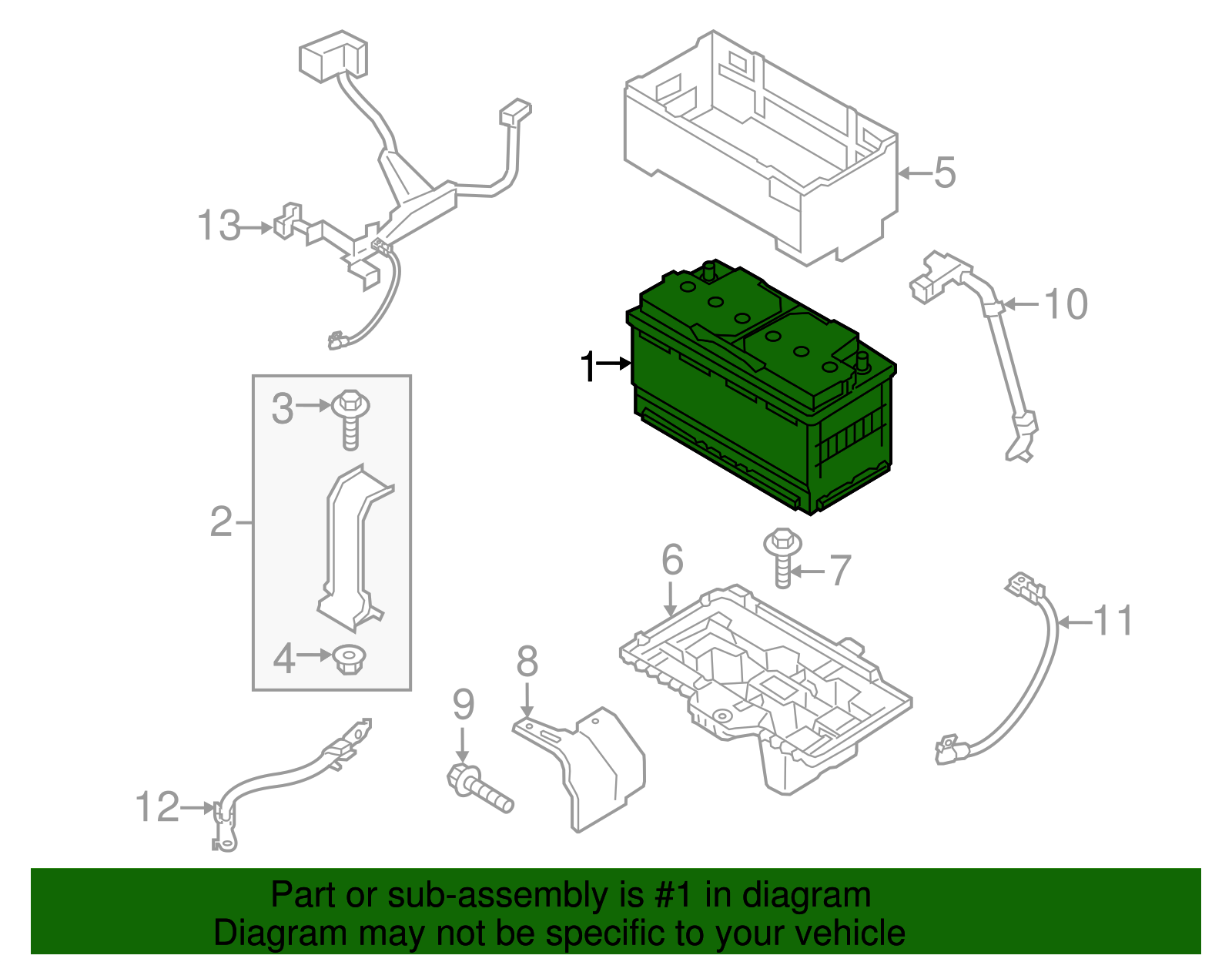 2015-2021 Kia Sedona Battery 37110-A9902 | OEM Parts Online
