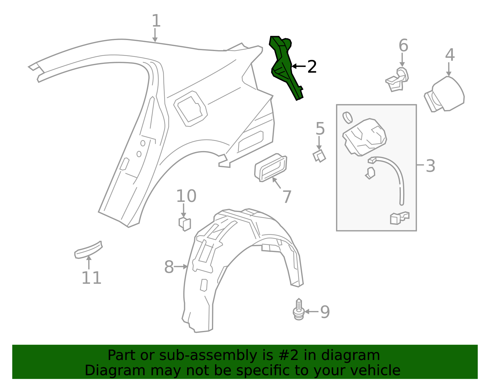 63320-T2F-A00ZZ - 2014-2017 Honda Accord - Gutter R Rear | Honda Parts ...
